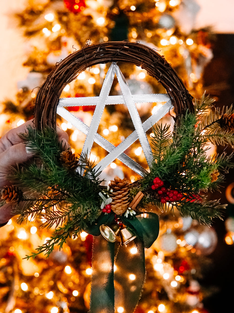 "Yule" Pentacle Wreath (7.5 inch) – Twig And Stone