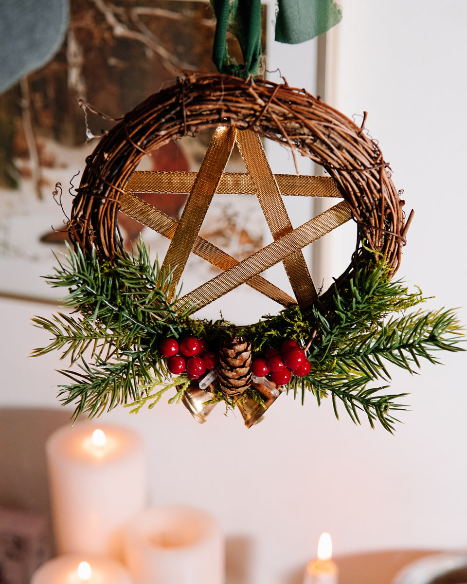 Yule Pentacle Wreath Ornament (6 inch) – Twig And Stone