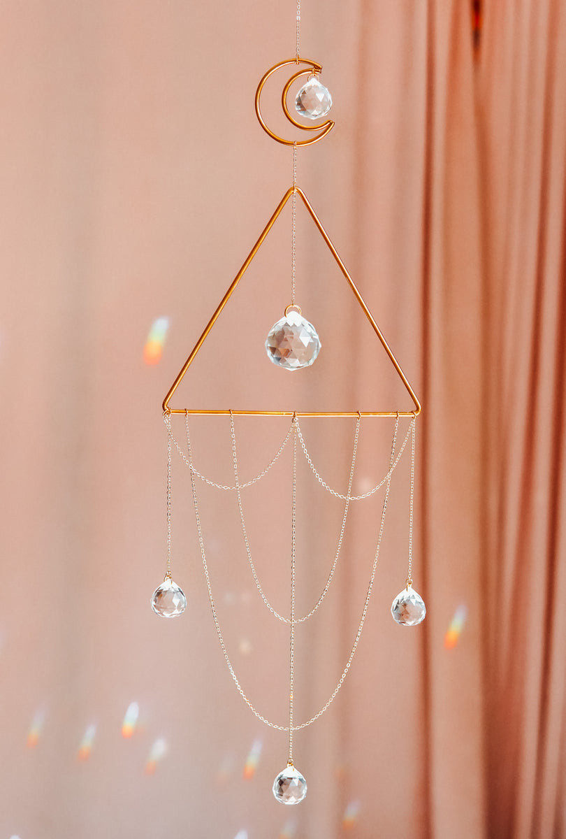 Moon & Triangle 5 Prism Rainbow Maker – Twig And Stone